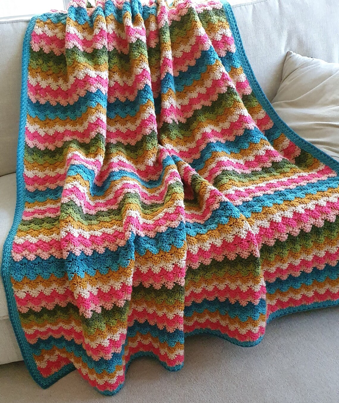 Crochet Blanket PATTERN- Gypsy Dreams Beginner Level PDF (38 Page E ...