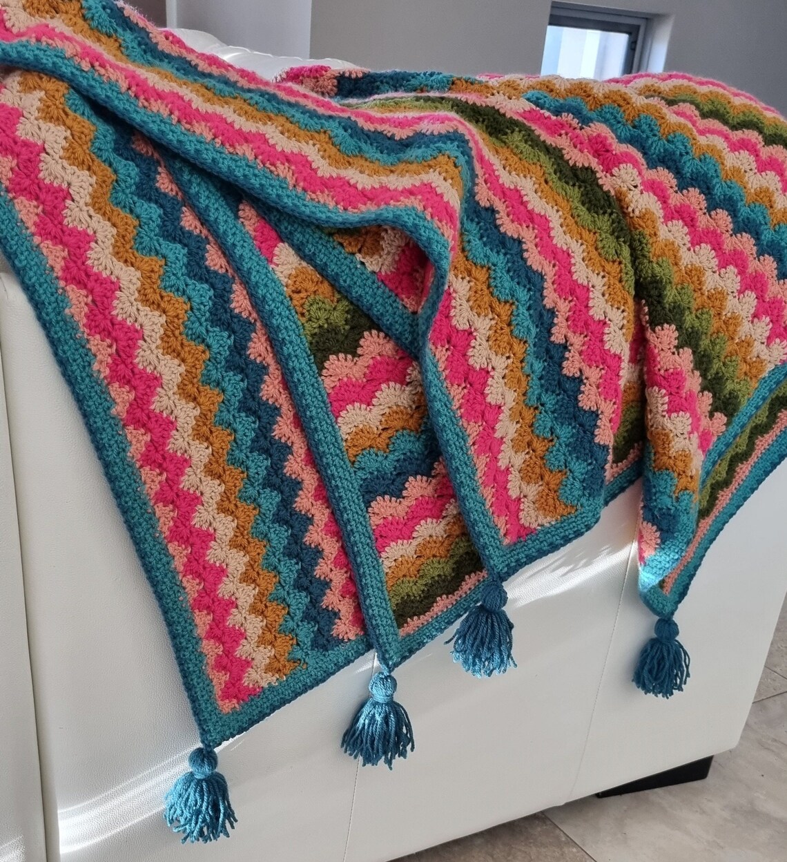 Crochet Blanket PATTERN- Gypsy Dreams Beginner Level PDF (38 Page E ...