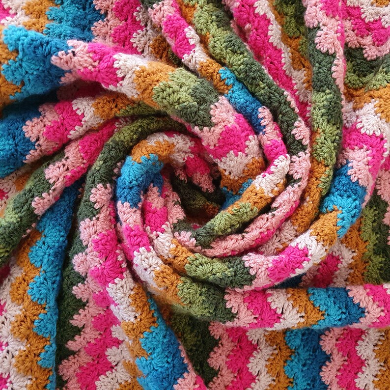 Crochet Blanket PATTERN- Gypsy Dreams Beginner Level PDF (38 Page E ...