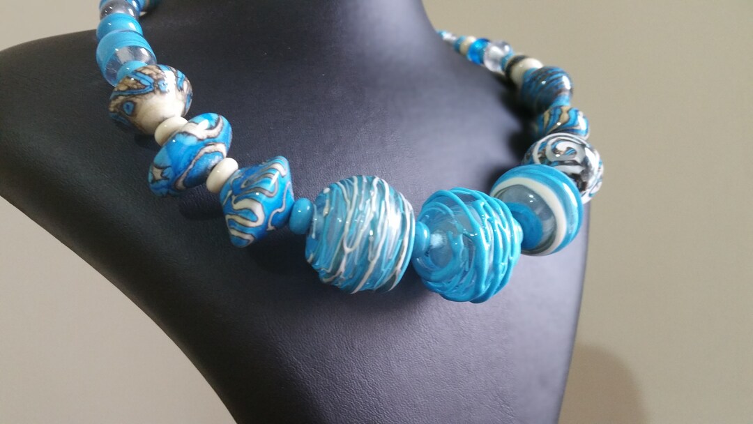 Artisanmade Glass Art Necklace, Custom Design Glasswork Necklace ...