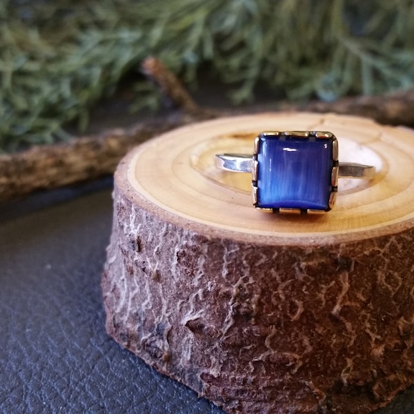 Blue Cats Eye Ring - Etsy