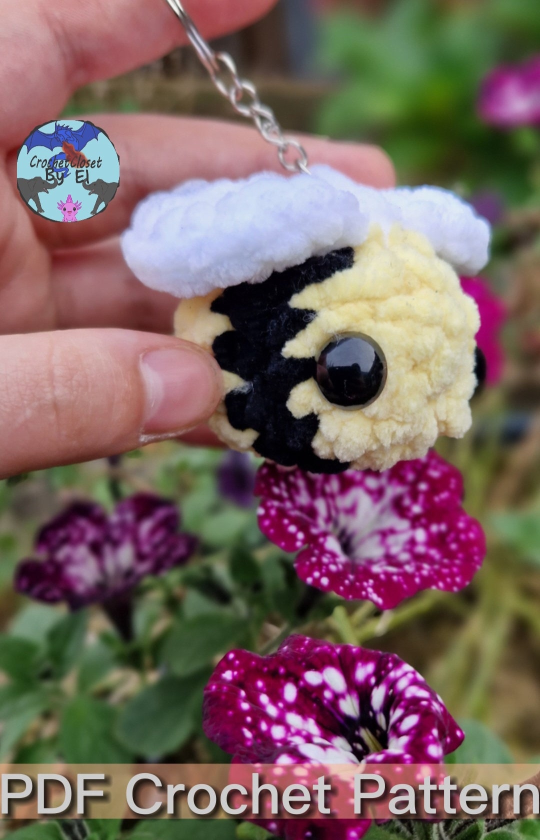 Crochet Pattern PDF Keychain Bee/ Small Bee Amigurumi Written - Etsy