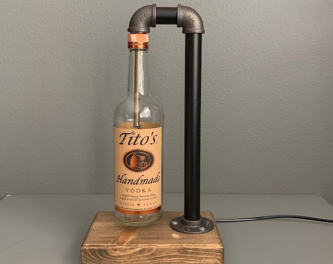Tito's Vodka Lamp, Tito's Gift, Vodka Lamp, Liquor Bottle Light, Gift ...