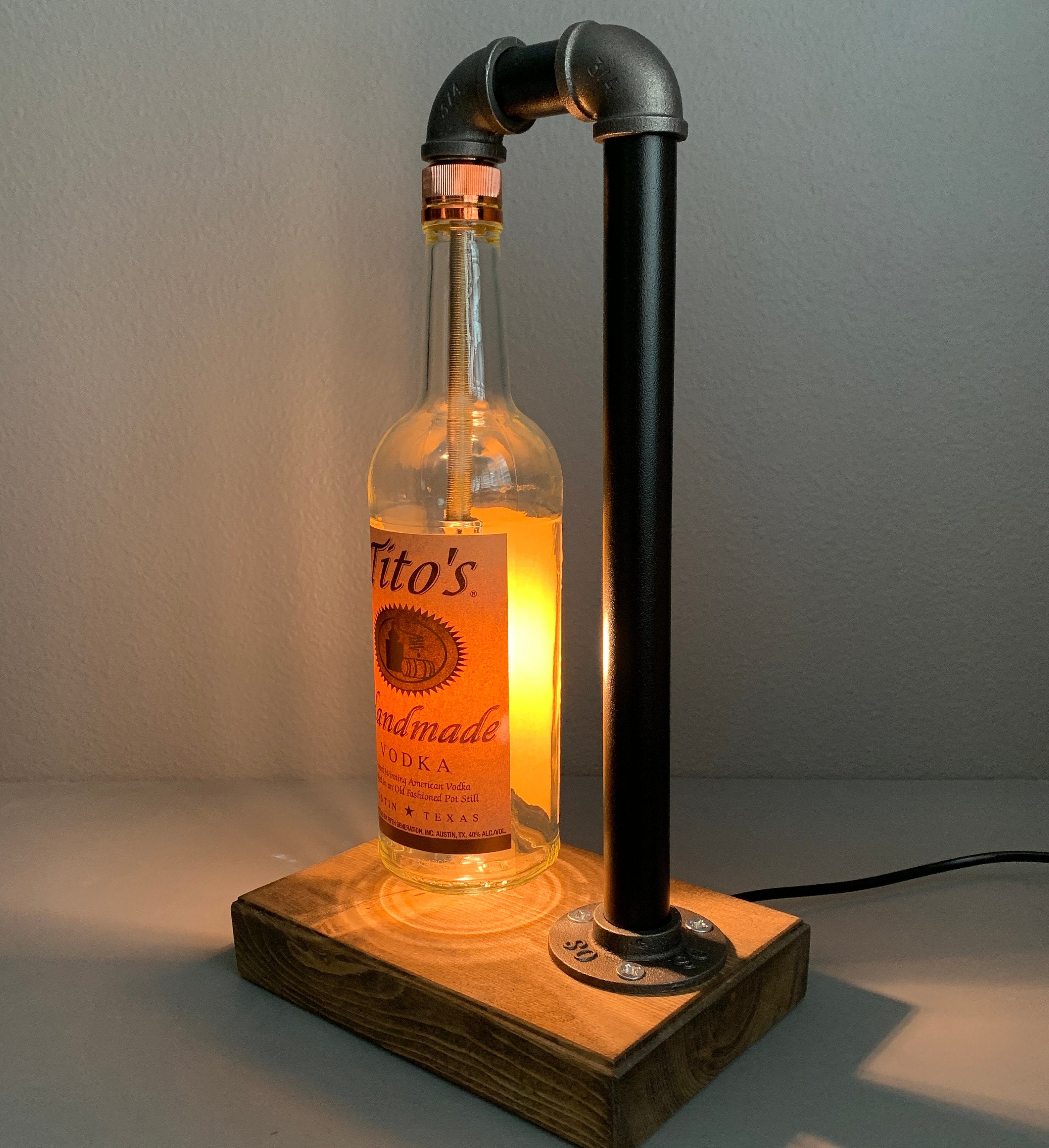 Tito's Vodka Lamp, Tito's Gift, Vodka Lamp, Liquor Bottle Light, Jack ...
