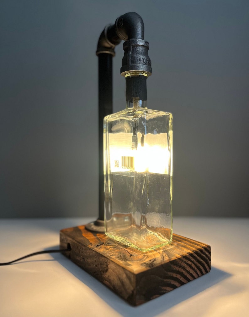 Suntory Whisky Lamp Whiskey Bottle Light Iron Pipe Lamp - Etsy