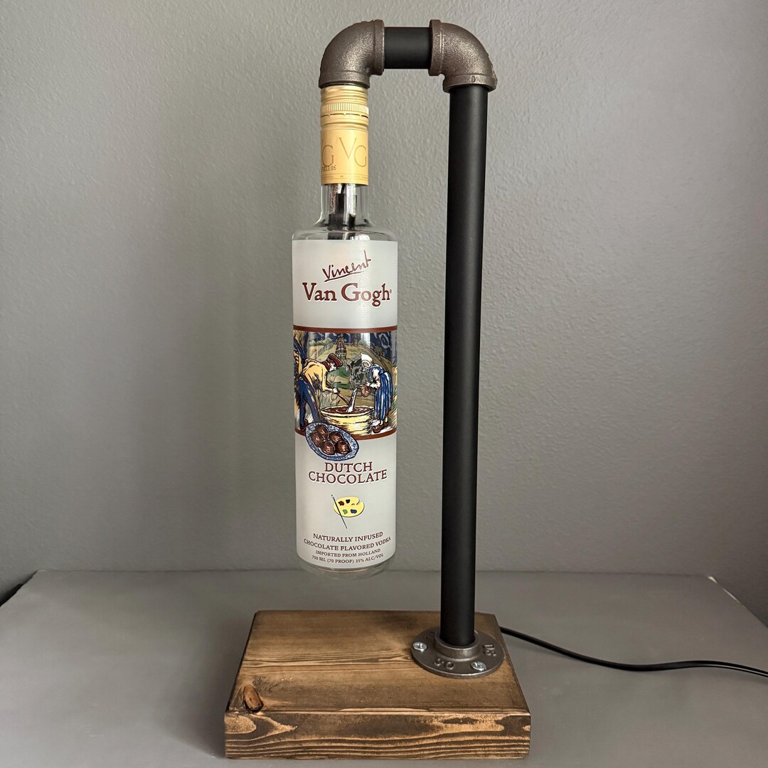 Vincent Van Gogh Lamp, Vodka Lamp, Gift for Van Gogh Lover, Dutch ...