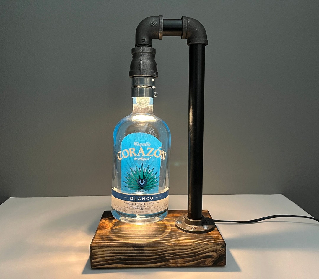 Corazón Tequila Lamp, Tequila Lover Gift, Liquor Bottle Light, Home ...