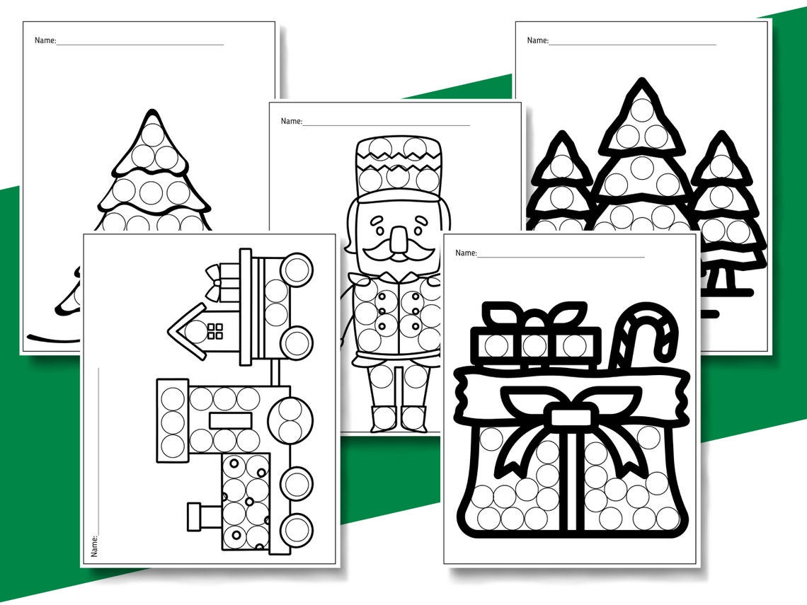 Christmas Dot Marker Coloring Pages, Dot Marker Coloring Page, Do-a-dot ...