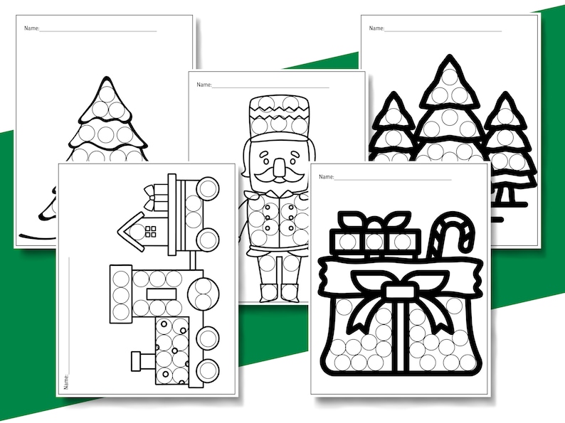 Christmas Dot Marker Coloring Pages, Dot Marker Coloring Page, Do-a-dot ...