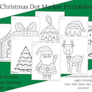 Christmas Dot Marker Coloring Pages, Dot Marker Coloring Page, Do-a-dot ...