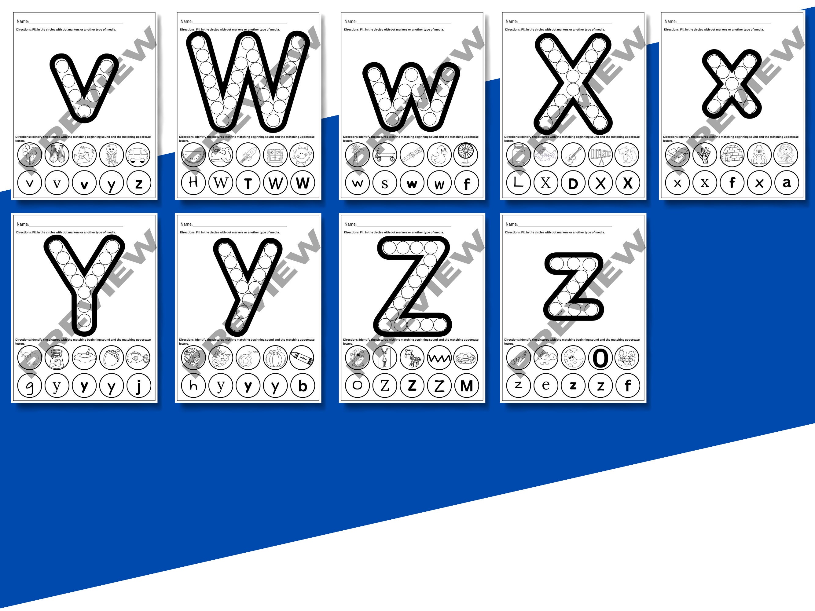 Alphabet Dot Marker Printables, ABC Do A Dot, Upper and Lower Case ...