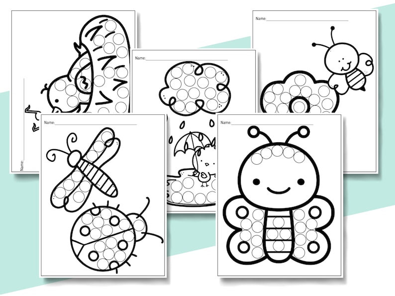 Spring Themed Dot Marker Printables, Do-a-dot Printable, Spring Bing ...