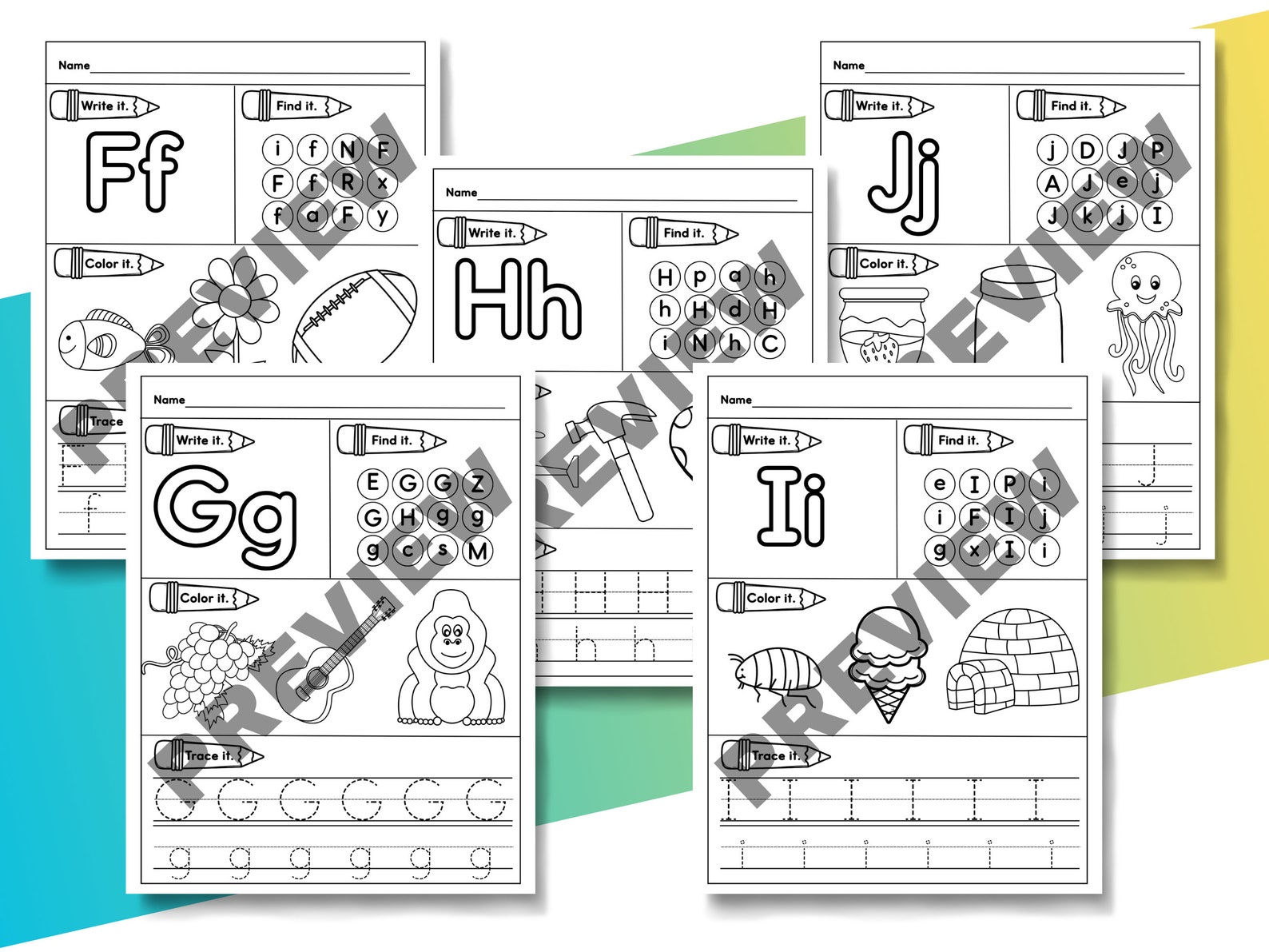 Alphabet Review Morning Work Practice, Kindergarten, Preschool, ABC ...