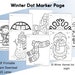Winter Themed Dot Marker Printables, Do-a-dot Printable, Winter Dot ...
