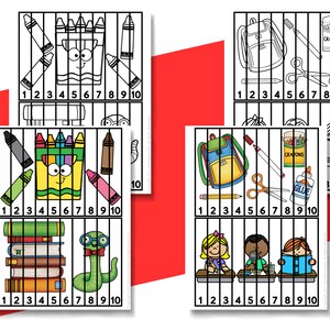 School Number Order Puzzle Printables for Toddlers, Preschool, Pre-k ...