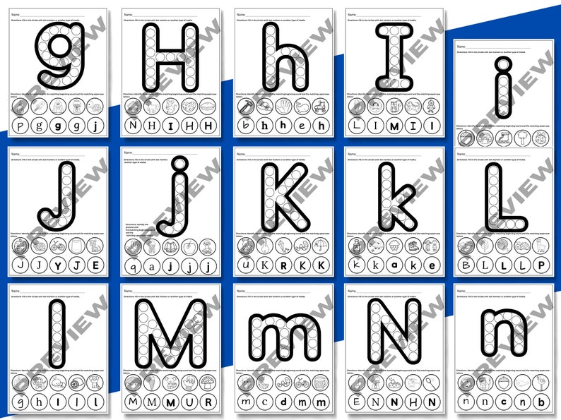Alphabet Dot Marker Printables, ABC Do A Dot, Upper and Lower Case ...