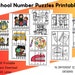 School Number Order Puzzle Printables for Toddlers, Preschool, Pre-k ...