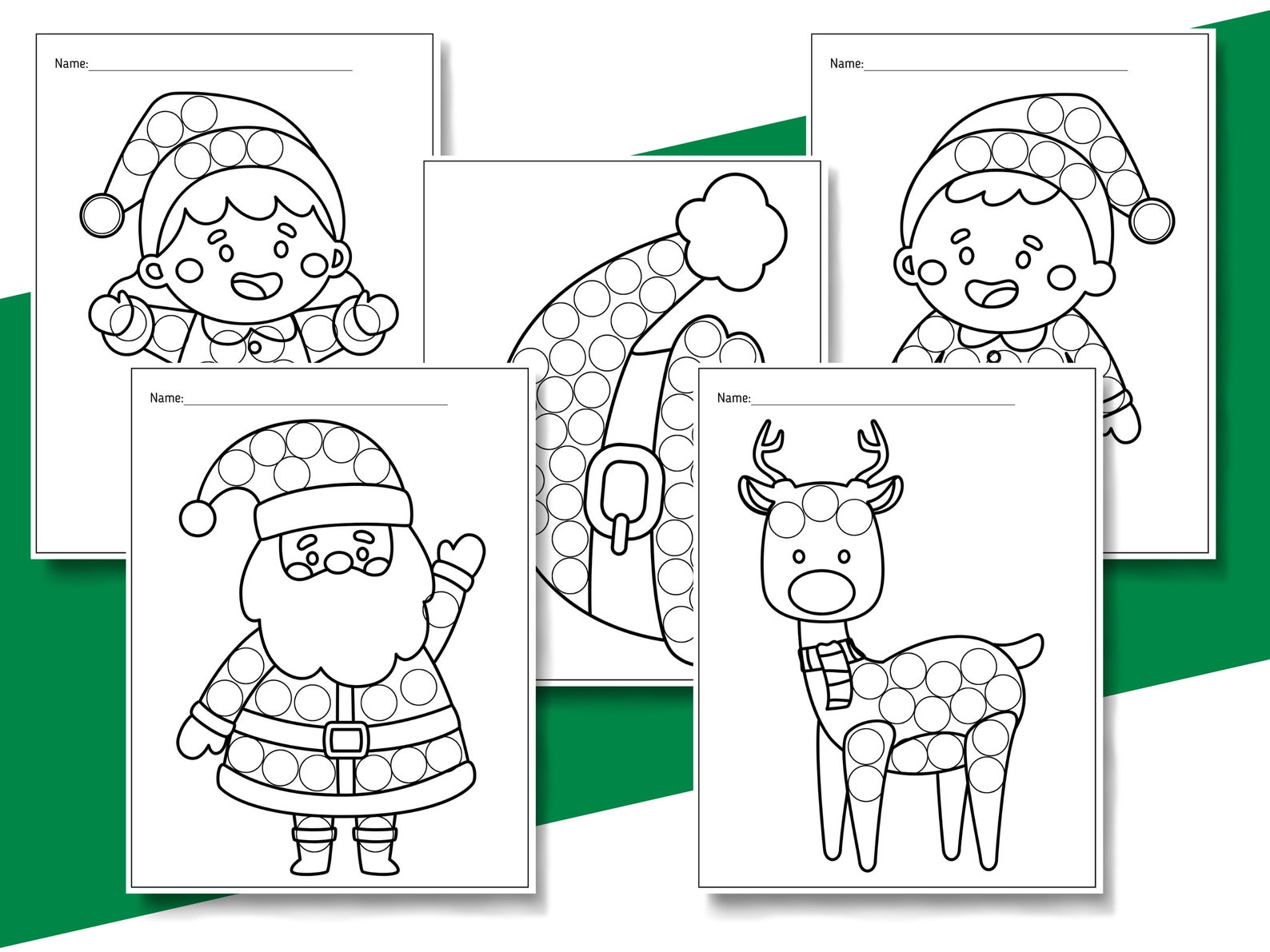 Christmas Dot Marker Coloring Pages, Dot Marker Coloring Page, Do-a-dot ...