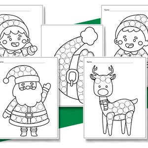 Christmas Dot Marker Coloring Pages, Dot Marker Coloring Page, Do-a-dot ...