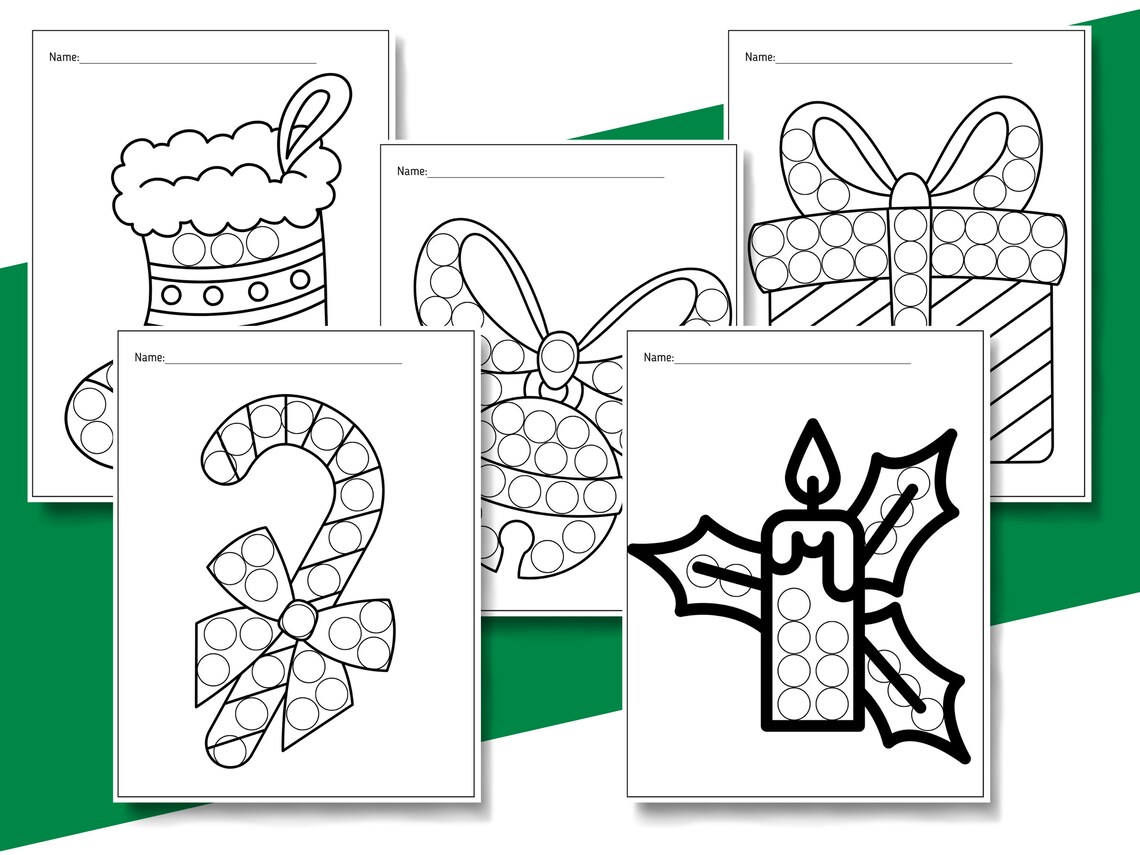 Christmas Dot Marker Coloring Pages, Dot Marker Coloring Page, Do-a-dot ...