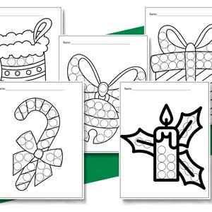 Christmas Dot Marker Coloring Pages, Dot Marker Coloring Page, Do-a-dot ...
