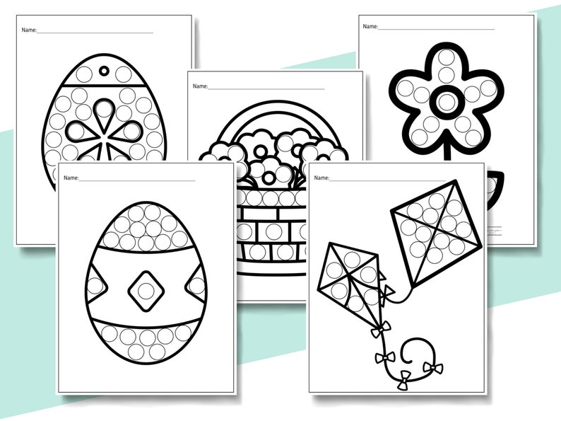 Spring Themed Dot Marker Printables, Do-a-dot Printable, Spring Bing ...