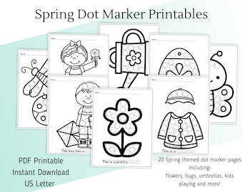 Winter Themed Dot Marker Printables, Do-a-dot Printable, Winter Dot ...