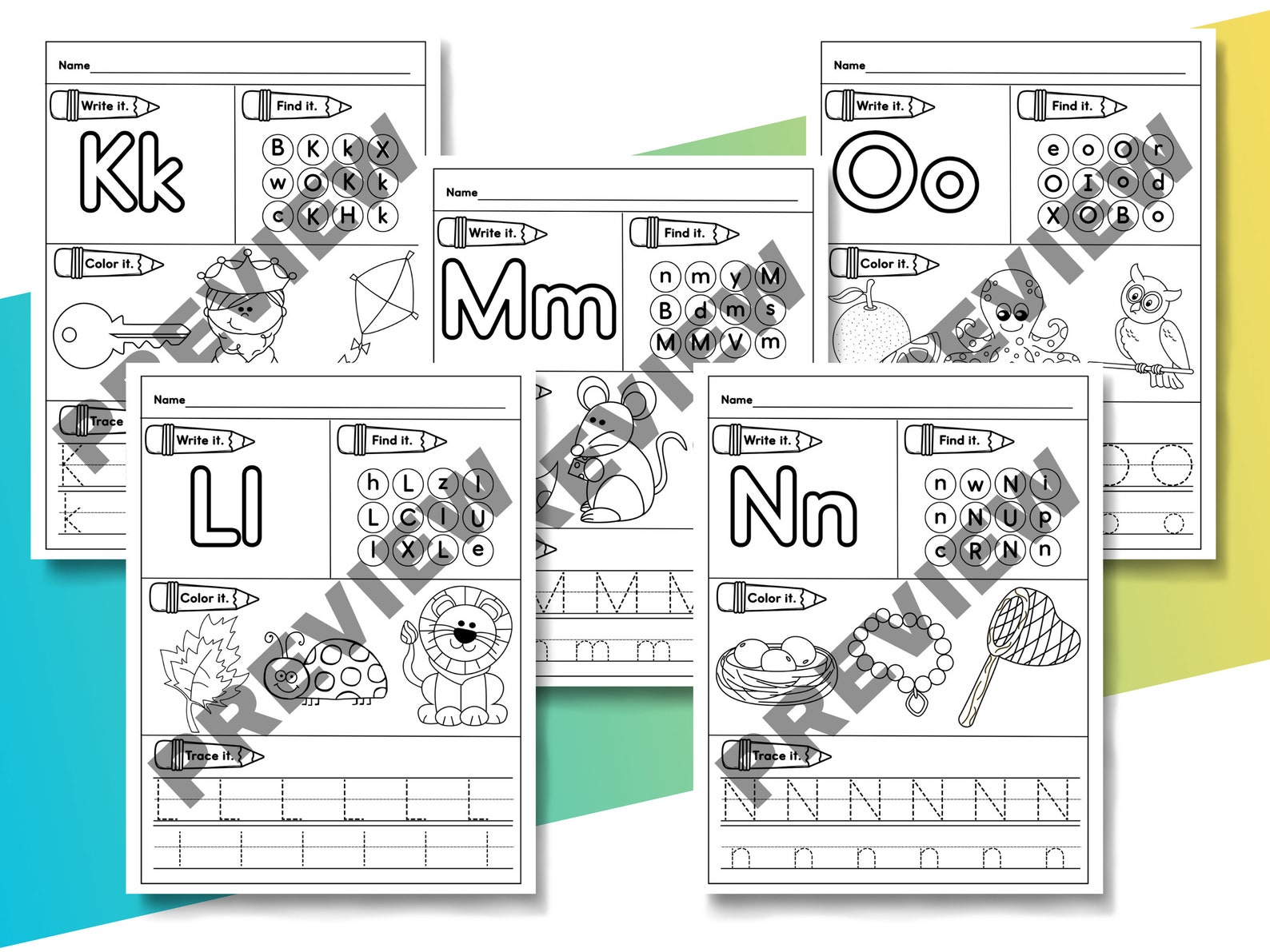 Alphabet Review Morning Work Practice, Kindergarten, Preschool, ABC ...