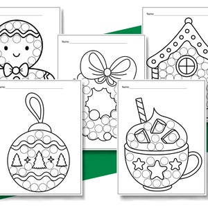 Christmas Dot Marker Coloring Pages, Dot Marker Coloring Page, Do-a-dot ...