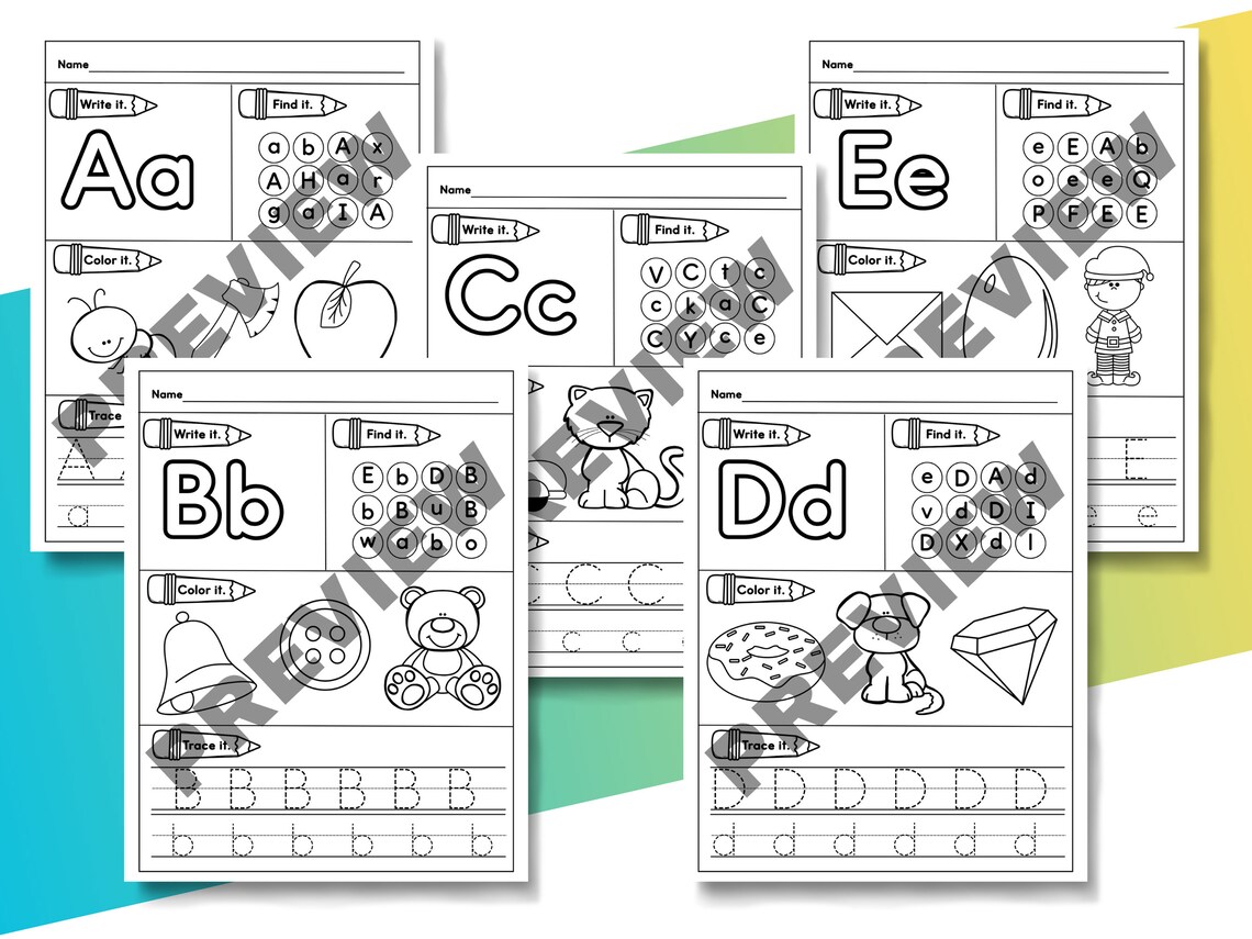 Alphabet Review Morning Work Practice, Kindergarten, Preschool, ABC ...