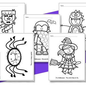 Halloween Themed Dot Marker Printables, Do-a-dot Printable, Halloween ...