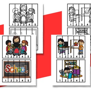 School Number Order Puzzle Printables for Toddlers, Preschool, Pre-k ...