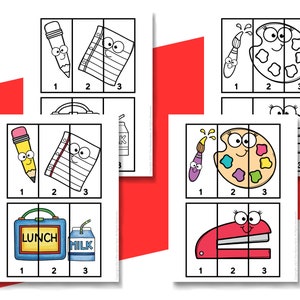 School Number Order Puzzle Printables for Toddlers, Preschool, Pre-k ...