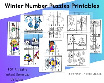 School Number Order Puzzle Printables for Toddlers, Preschool, Pre-k ...