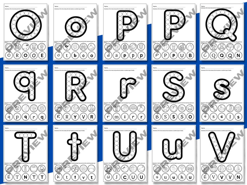 Alphabet Dot Marker Printables, ABC Do A Dot, Upper and Lower Case ...