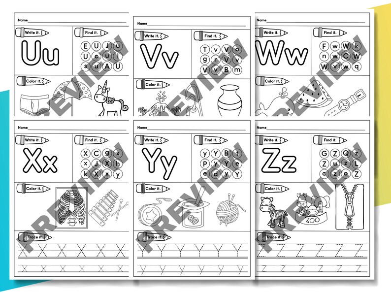 Alphabet Review Morning Work Practice, Kindergarten, Preschool, ABC ...