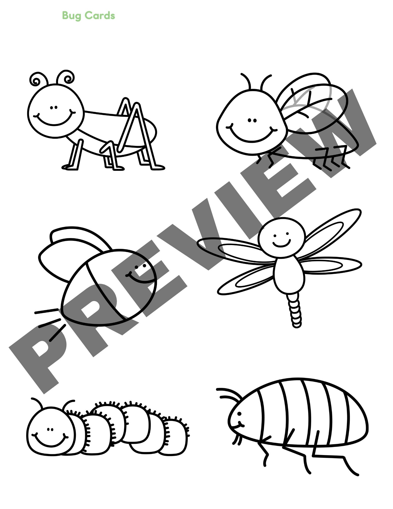 Bug Insect Scavenger Hunt, Toddler and Preschool, Prek and Kindergarten ...