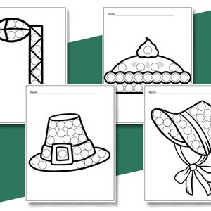 Thanksgiving Themed Dot Marker Printables, Do-a-dot Printable ...