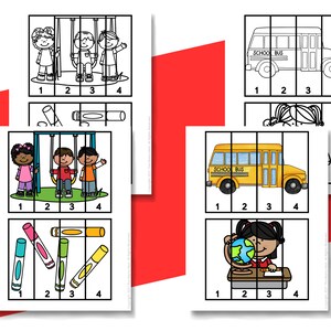 School Number Order Puzzle Printables for Toddlers, Preschool, Pre-k ...