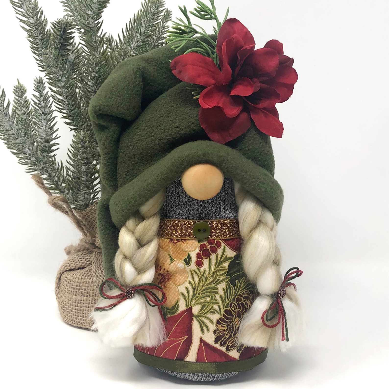 Holiday Female Gnome | Christmas Gnome Decor, Tiered Tray Decor - Etsy