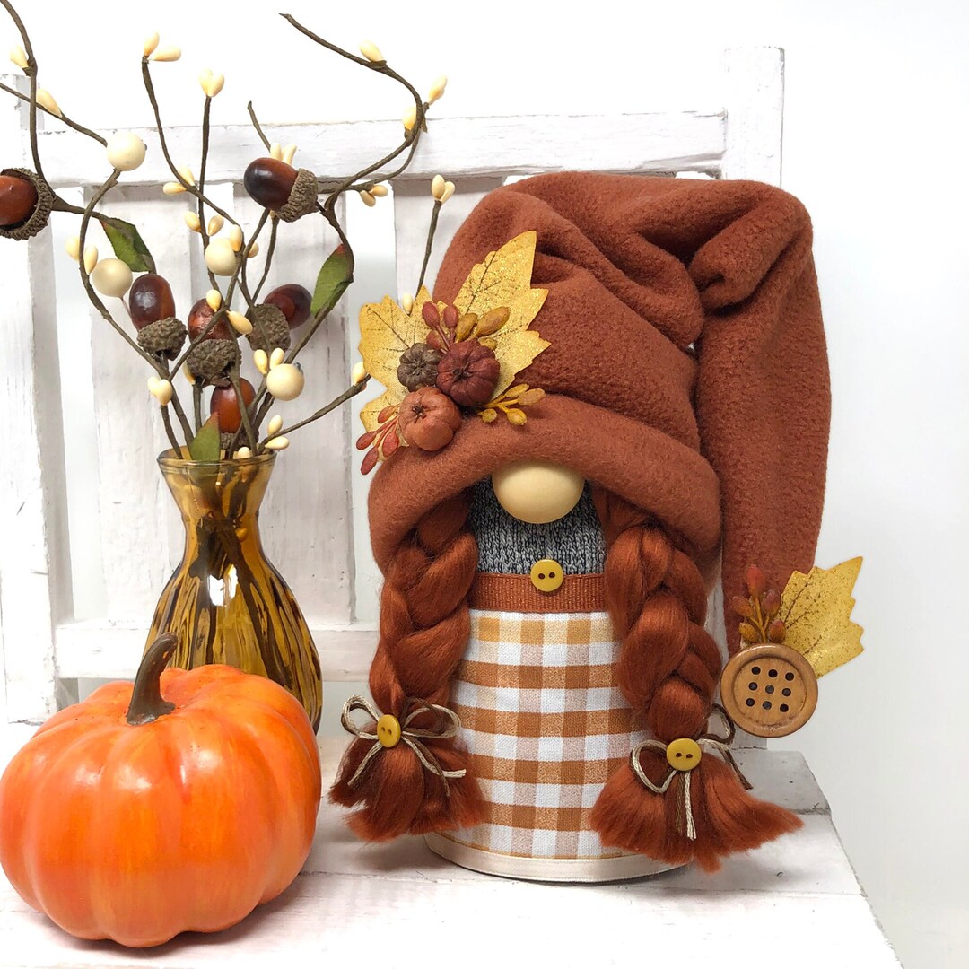 Pumpkin Queen Female Gnome, Fall Gnome Decor - Etsy