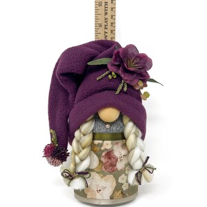 Purple Female Gnome | Garden Gnomes, Rustic Modern Gnome, Gnome Decor ...