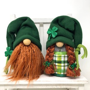 St. Patrick's Day Gnomes | Irish Decorations, Handmade Gnome, Shamrock ...