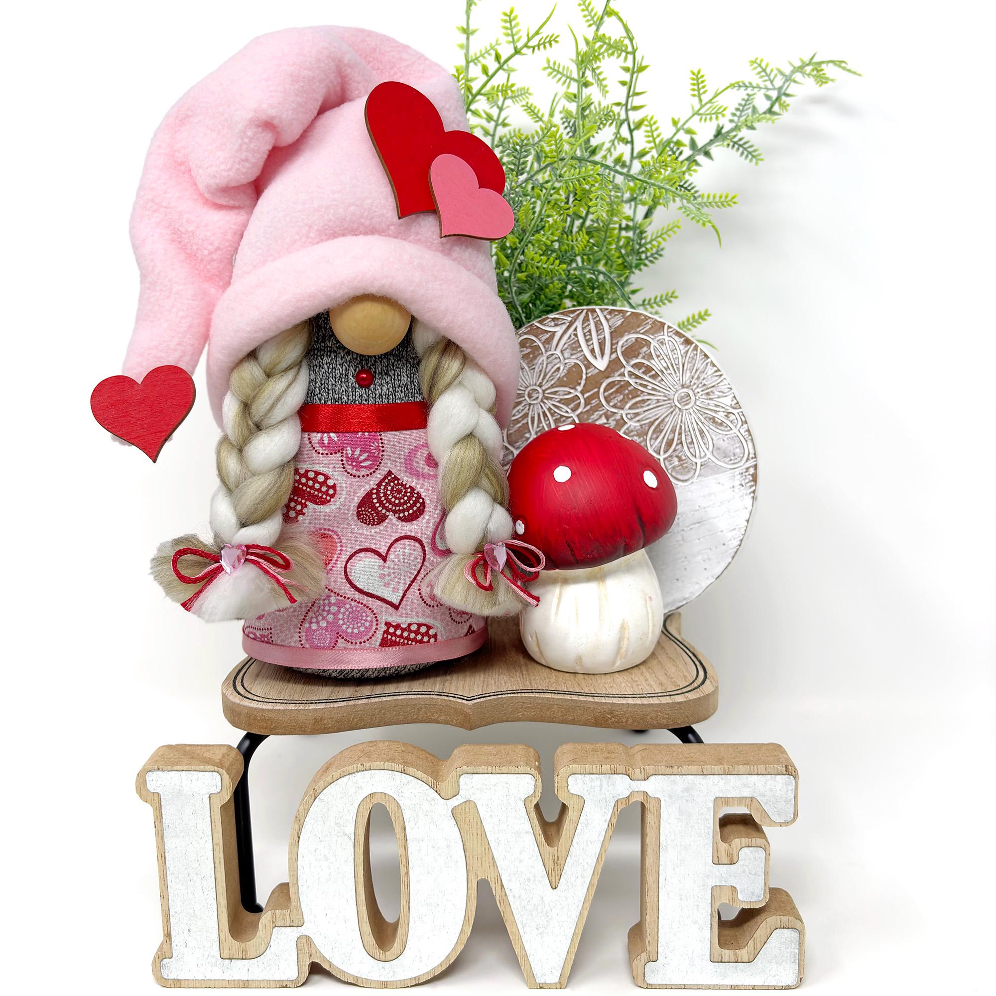 Pink Valentine Female Gnome | Valentine's Day Decor, Gnome Decor ...
