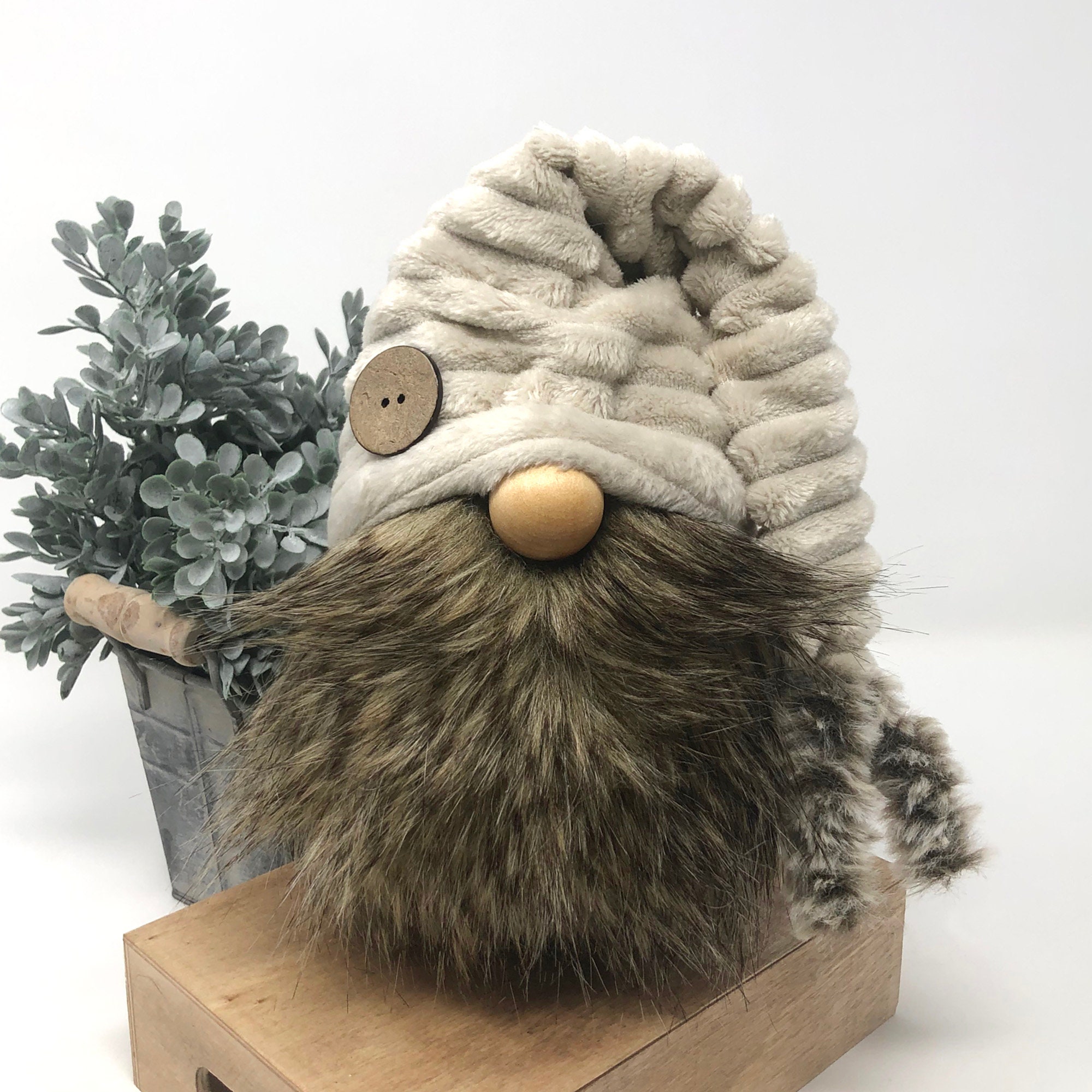 Fuzzy Forest Gnome Gnome Decor Rustic Modern Gnome - Etsy