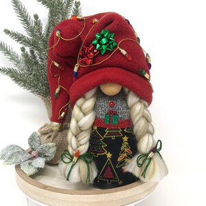 Holiday Decor Female Gnome | Christmas Gnome Decor, Unique Handmade ...