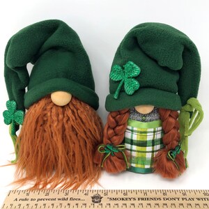 St. Patrick's Day Gnomes | Irish Decorations, Handmade Gnome, Shamrock ...