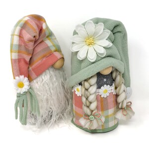 Plaid Spring Gnomes | Spring Gnome Decor, Modern Farmhouse Decor ...