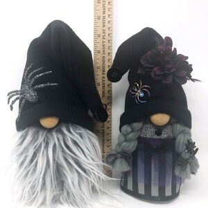 Halloween Gnome Couple Fall Home Decor, Witch Gnome, Goth Gnomes - Etsy