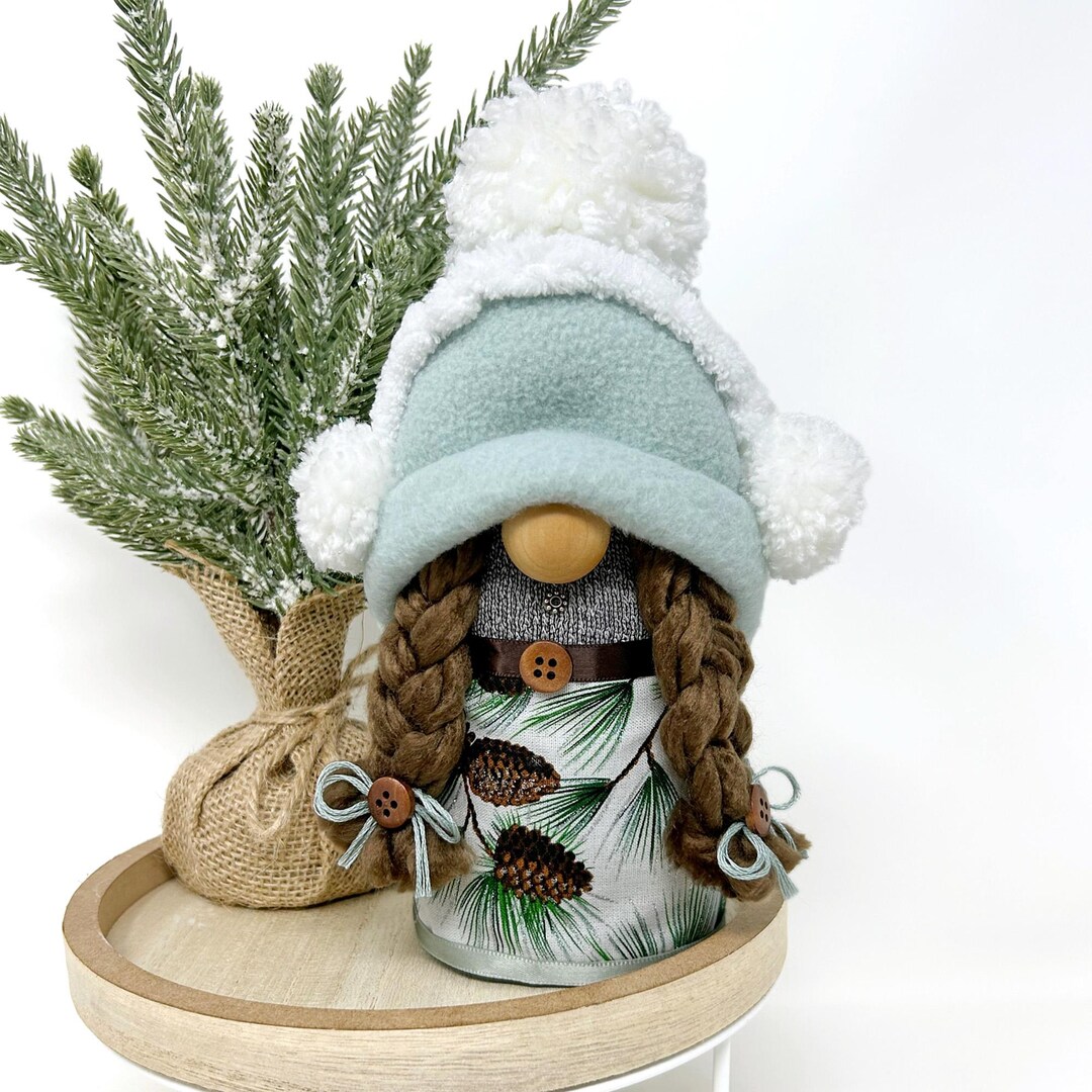 Winter Female Gnome With Ear Muffs | Holiday Gnome Decor, Handmade Gift ...